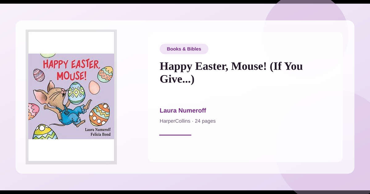 Book Happy Easter, Mouse! (If You Give...) → Download and Print PDF ...