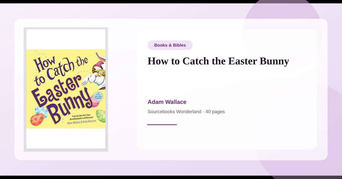 Book How to Catch the Easter Bunny → Download and Print PDF, Abstract ...