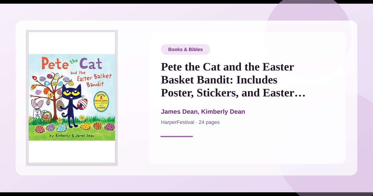 Book Pete the Cat and the Easter Basket Bandit: Includes Poster ...