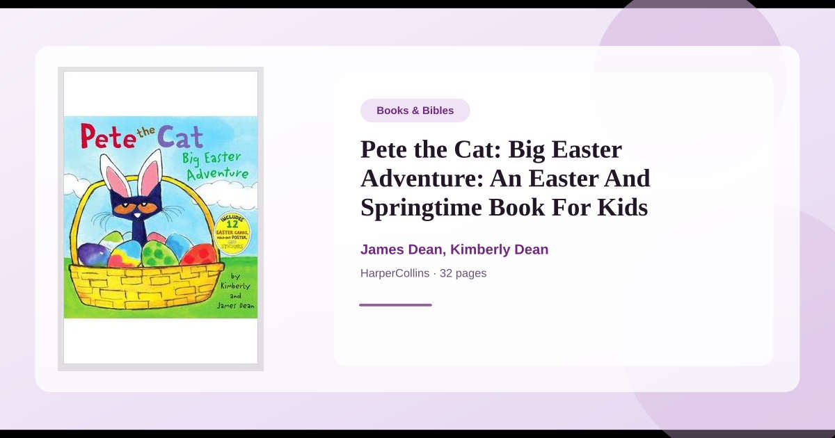 Book Pete the Cat: Big Easter Adventure: An Easter And Springtime Book ...